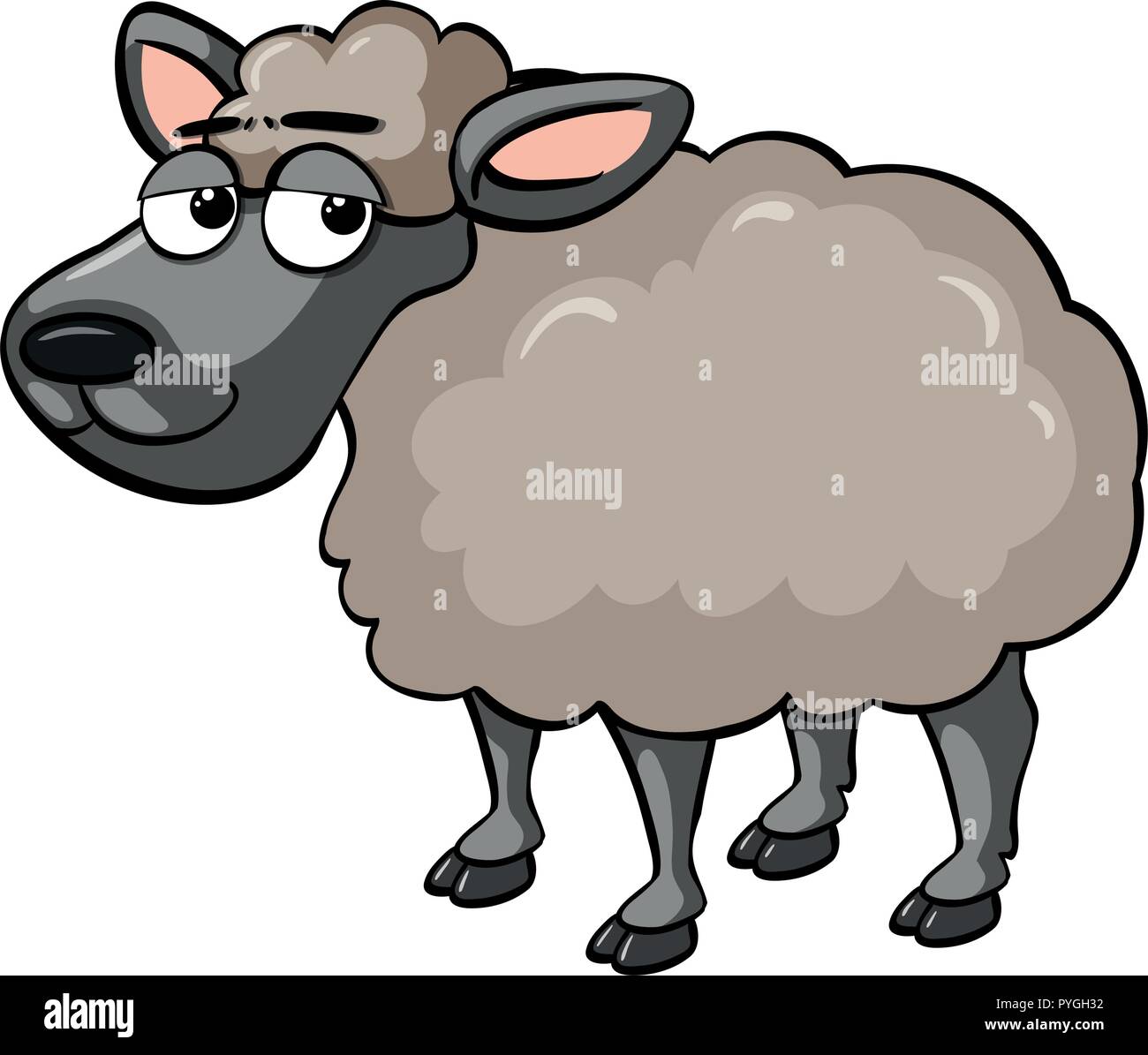 Sheep with sleepy eyes illustration Stock Vector Image & Art - Alamy