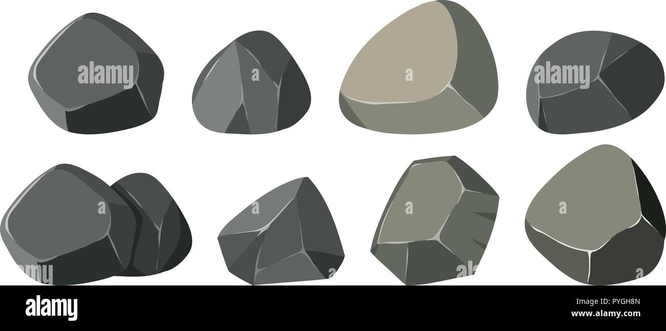 Different shapes of rocks illustration Stock Vector Image & Art - Alamy