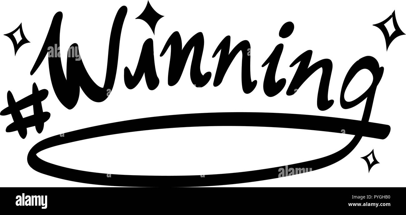 Word expression for winning illustration Stock Vector Image & Art - Alamy