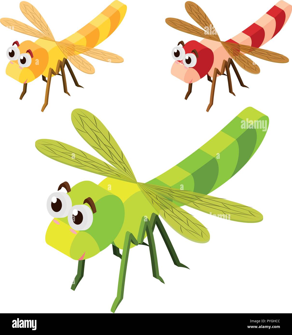 Dragonfly with three wings Stock Vector Images - Alamy