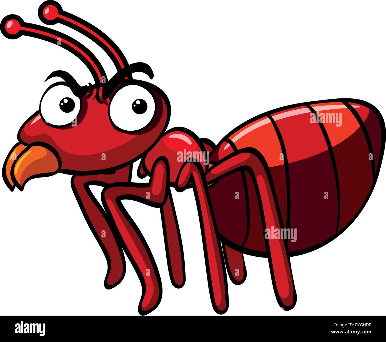 Red ant with serious face illustration Stock Vector Image & Art - Alamy