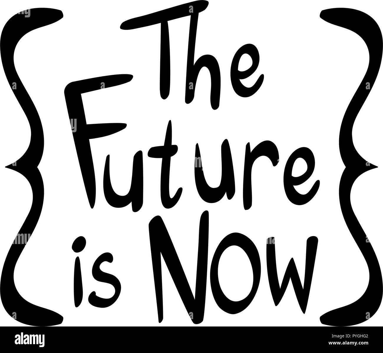 English phrase for the future is now illustration Stock Vector Image ...