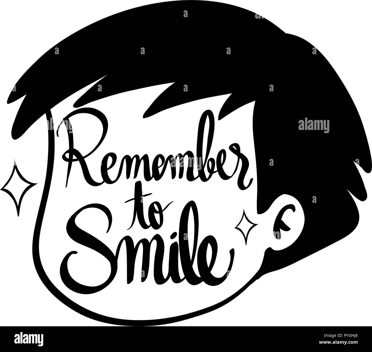 Remember to smile on human face illustration Stock Vector Image & Art ...