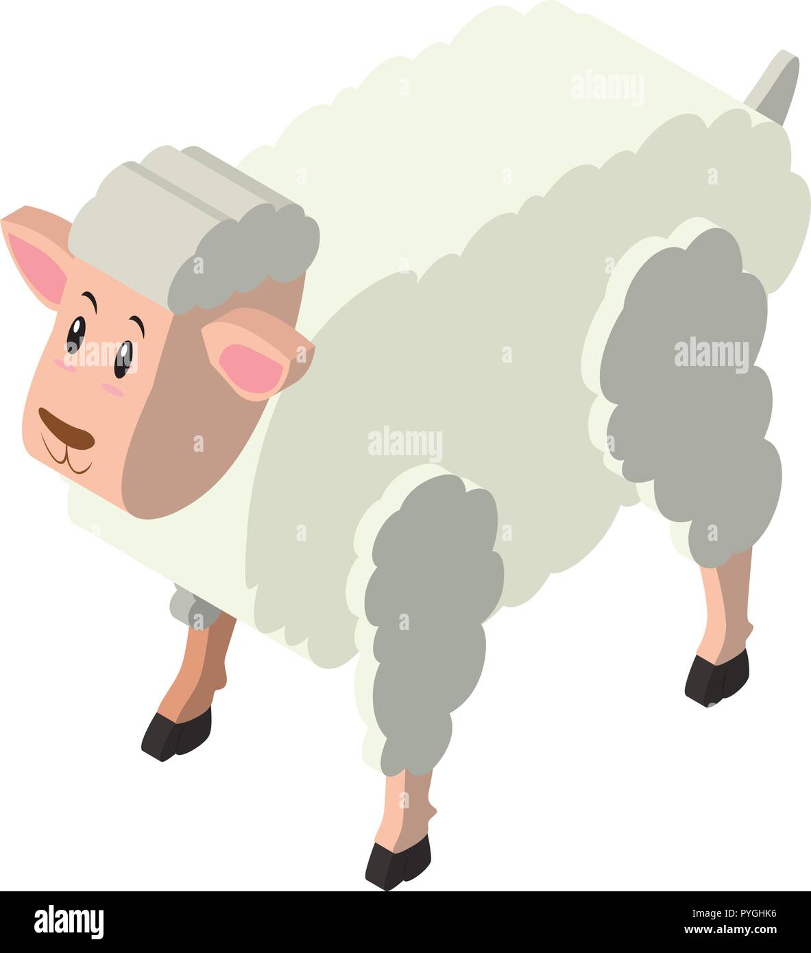 3D design for white sheep illustration Stock Vector Image & Art - Alamy