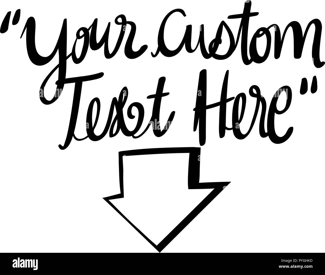 Word phrase custom text Black and White Stock Photos & Images - Alamy