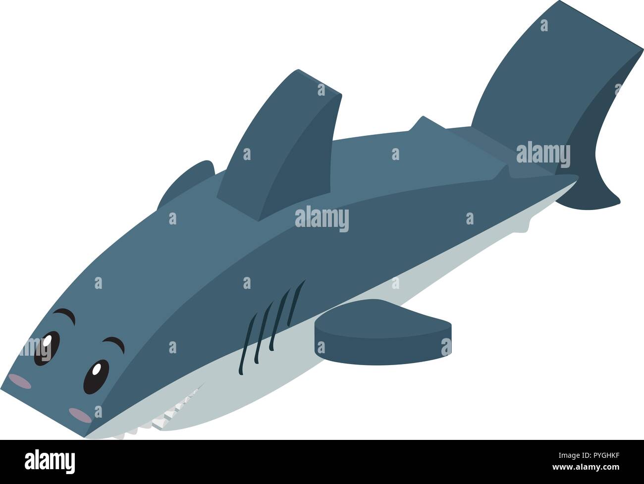 Shark in 3D design illustration Stock Vector Image & Art - Alamy