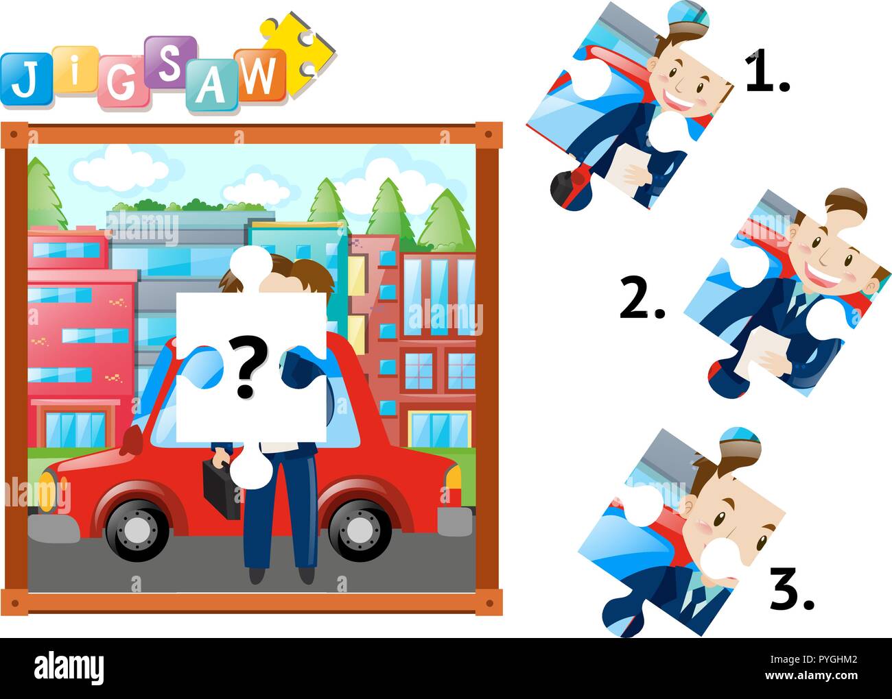 Missing puzzle piece white Stock Vector Images - Alamy