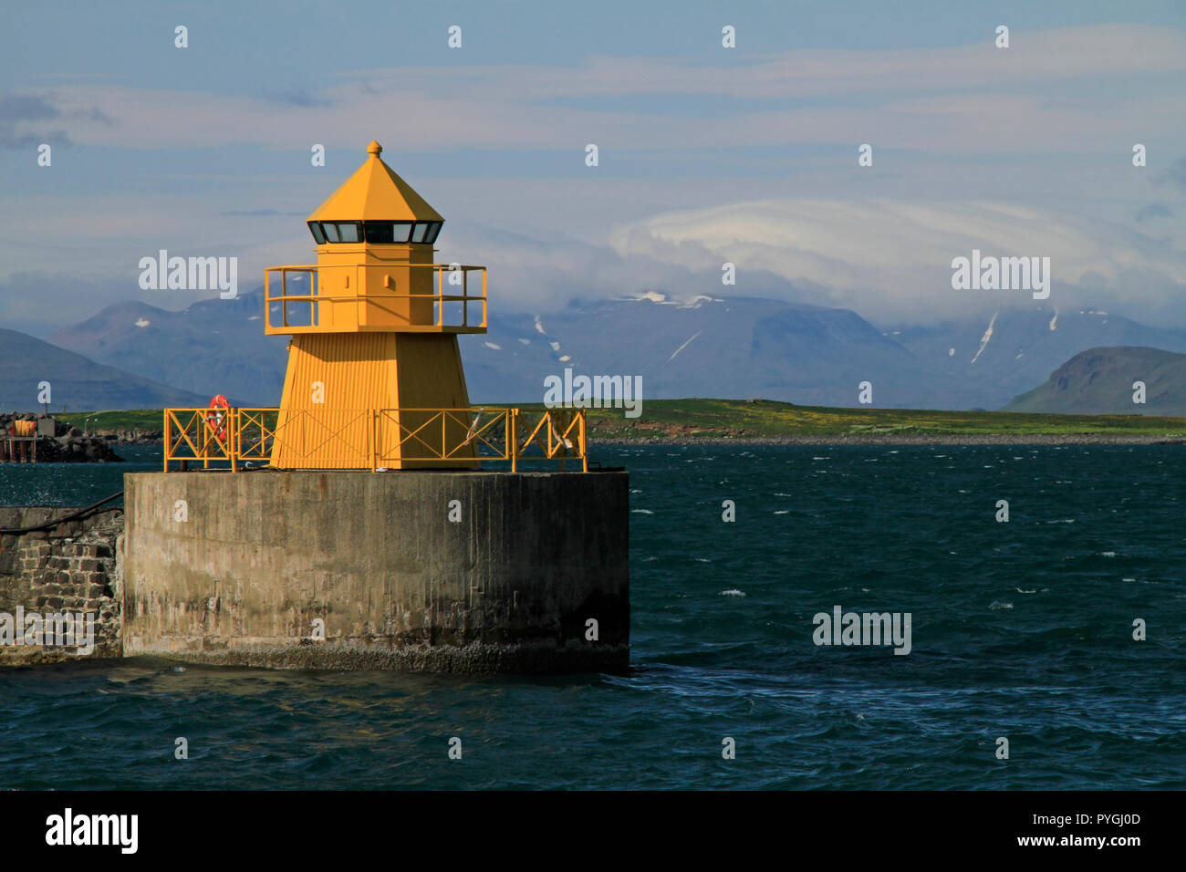 Reykjavik harbour lighthouse hi-res stock photography and images - Alamy