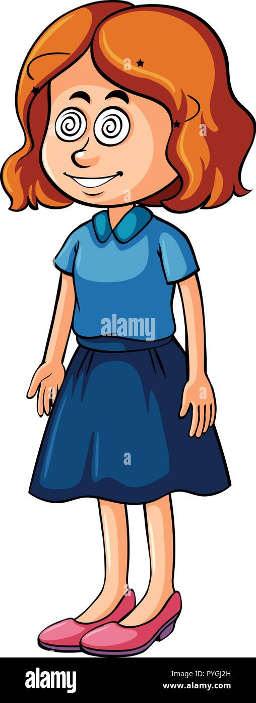 Girl with dizzy face illustration Stock Vector Image & Art - Alamy