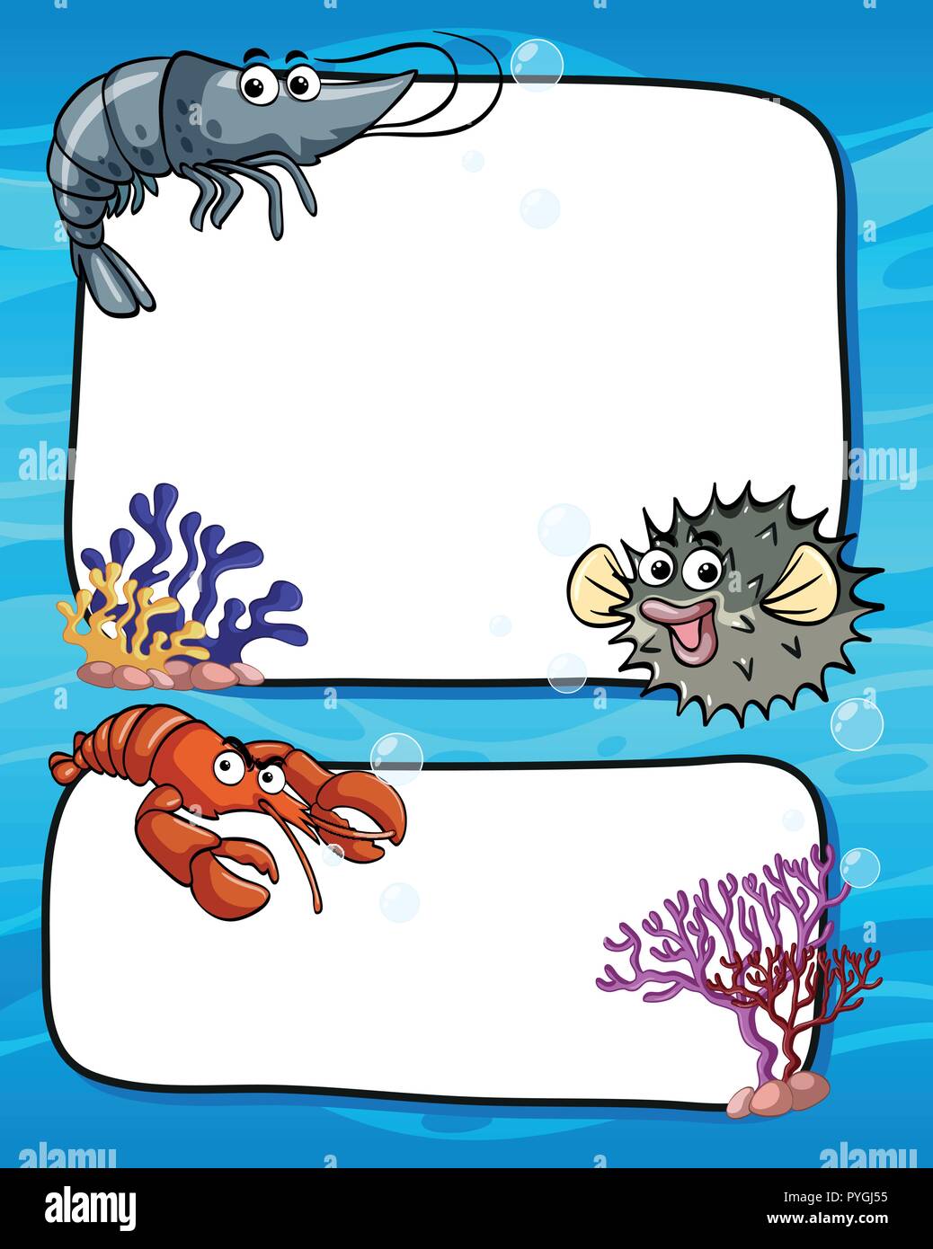 Lobster border Stock Vector Images - Alamy