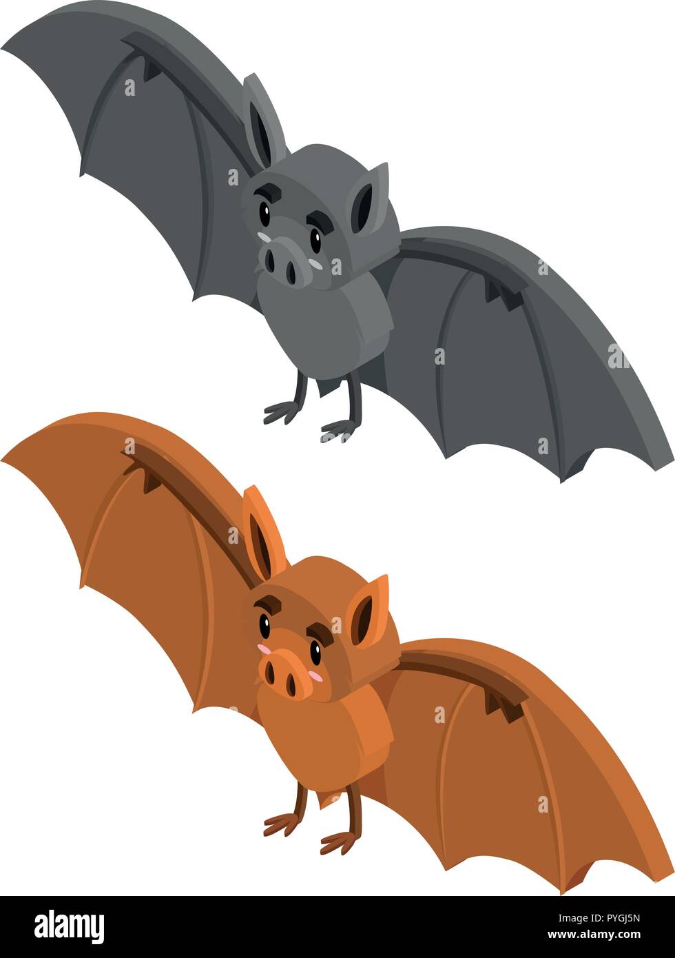 3D design for two bats illustration Stock Vector Image & Art - Alamy