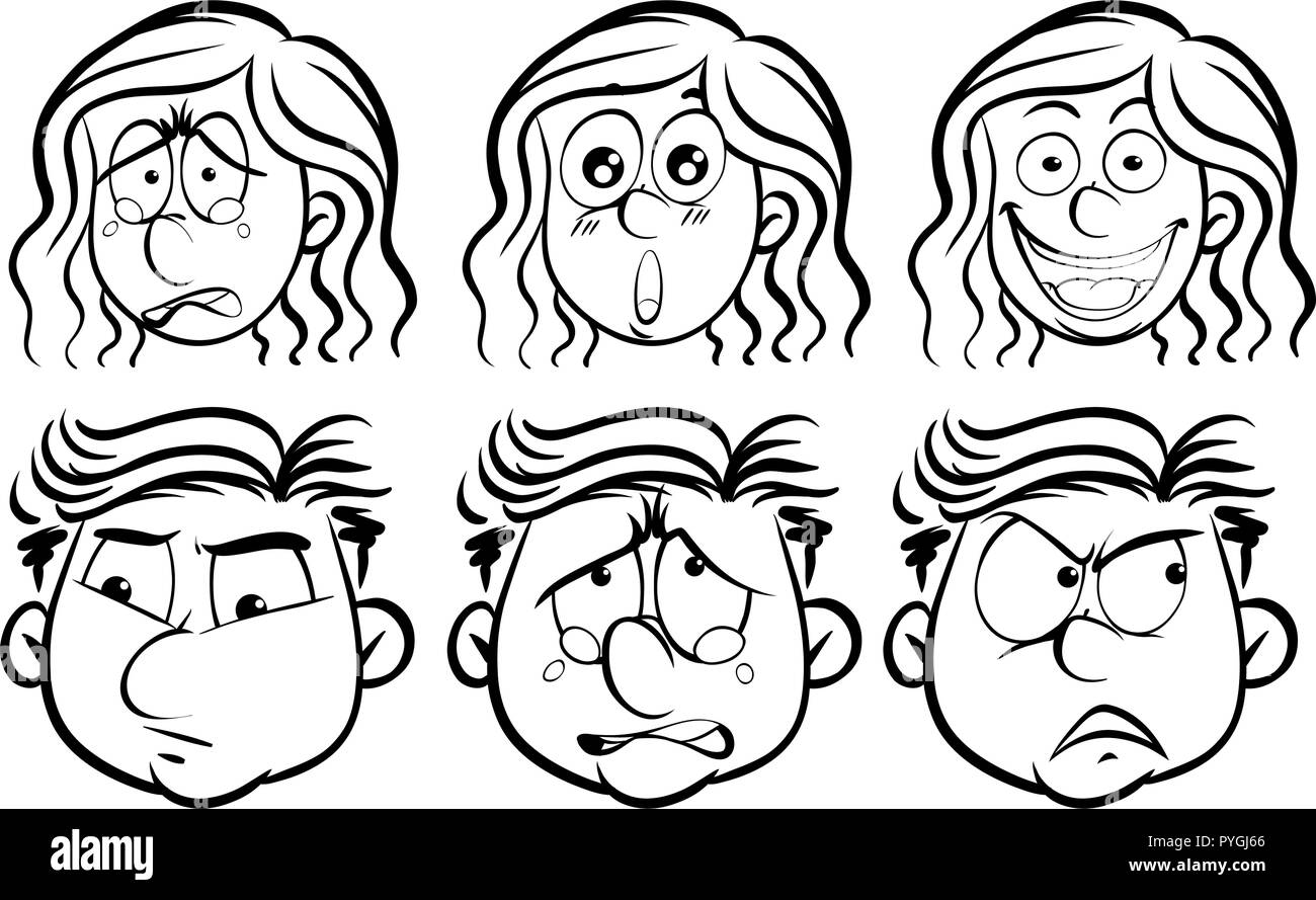 People expressing different emotions Stock Vector Images - Alamy