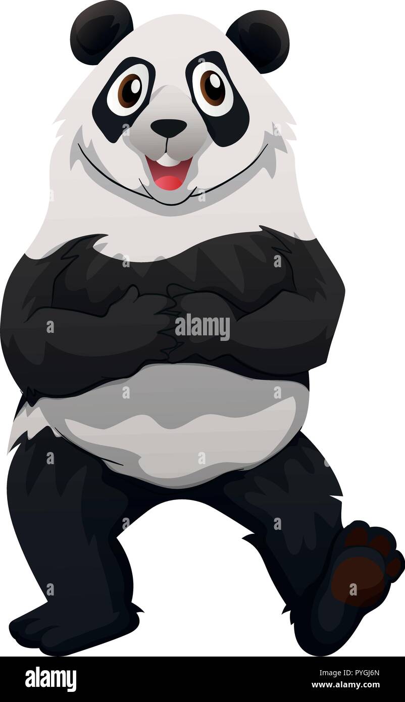 Panda standing on two feet illustration Stock Vector Image & Art - Alamy