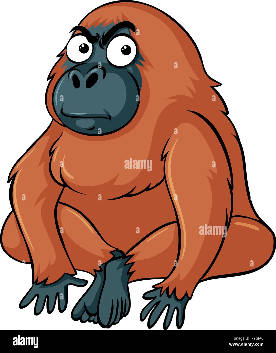 Monkey serious face Stock Vector Images - Alamy