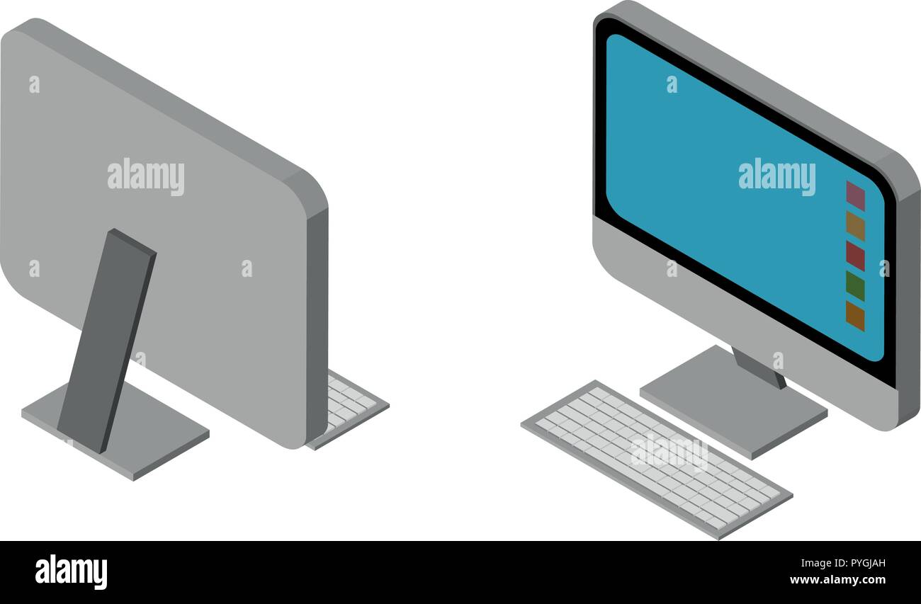 3D design for personal computer illustration Stock Vector Image & Art ...