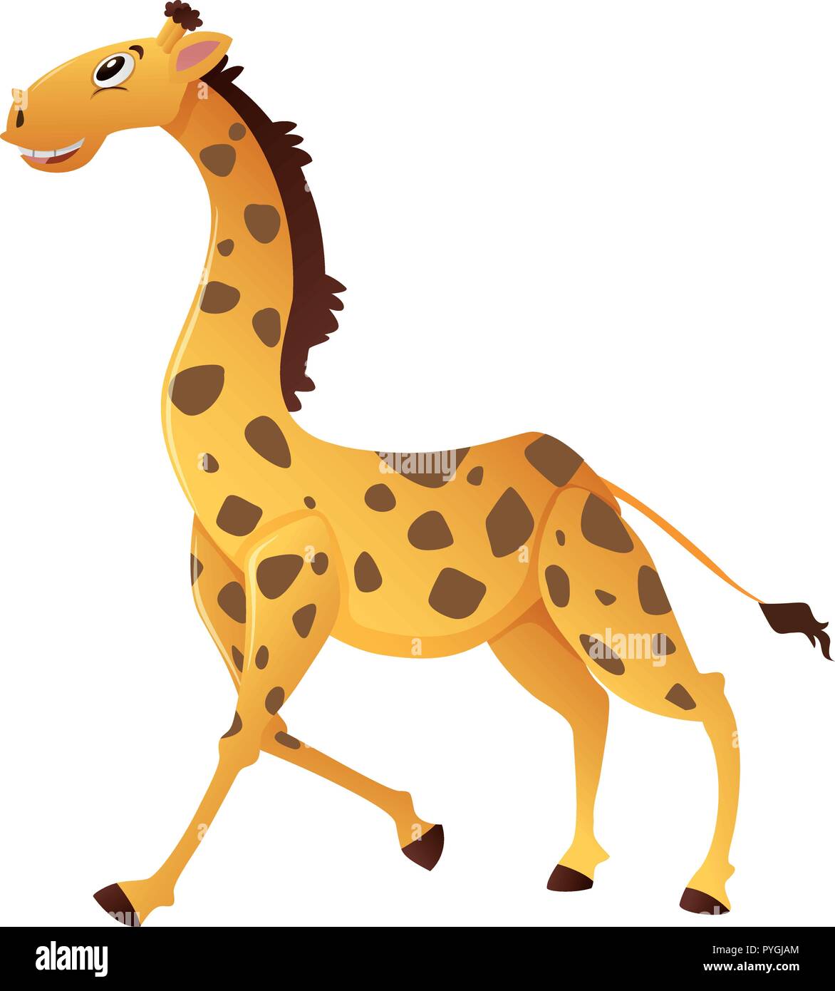 Giraffe animal running Stock Vector Images - Alamy