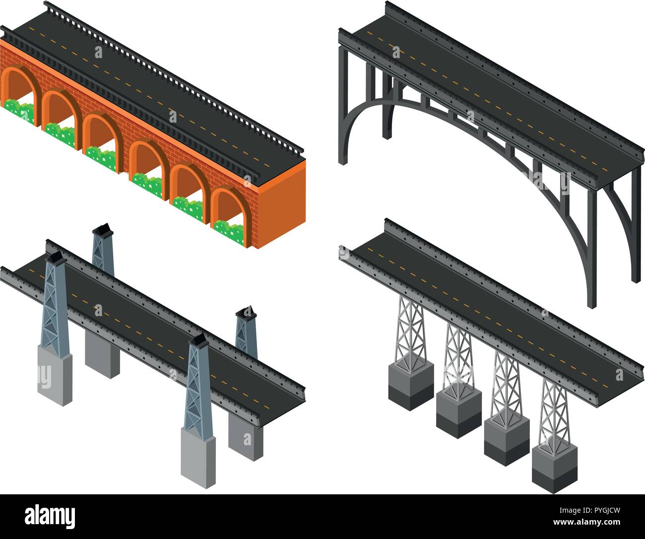 Bridges in different designs illustration Stock Vector Image & Art - Alamy