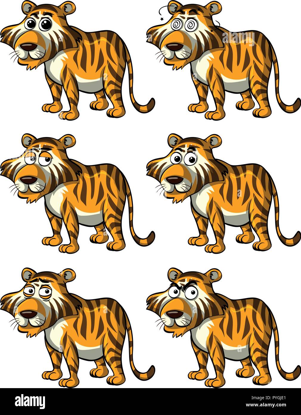 Cartoon sad tiger hi-res stock photography and images - Alamy
