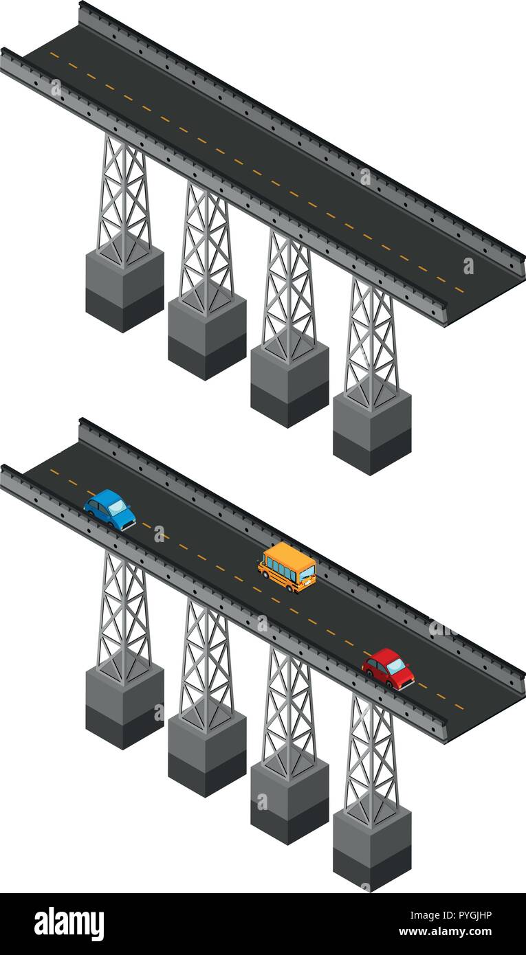 Bridge for cars Cut Out Stock Images & Pictures - Alamy