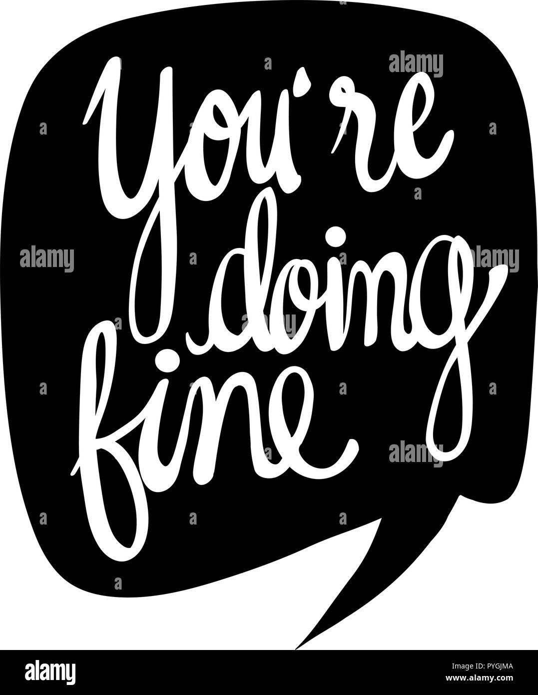 Word expression for you're doing fine illustration Stock Vector Image ...