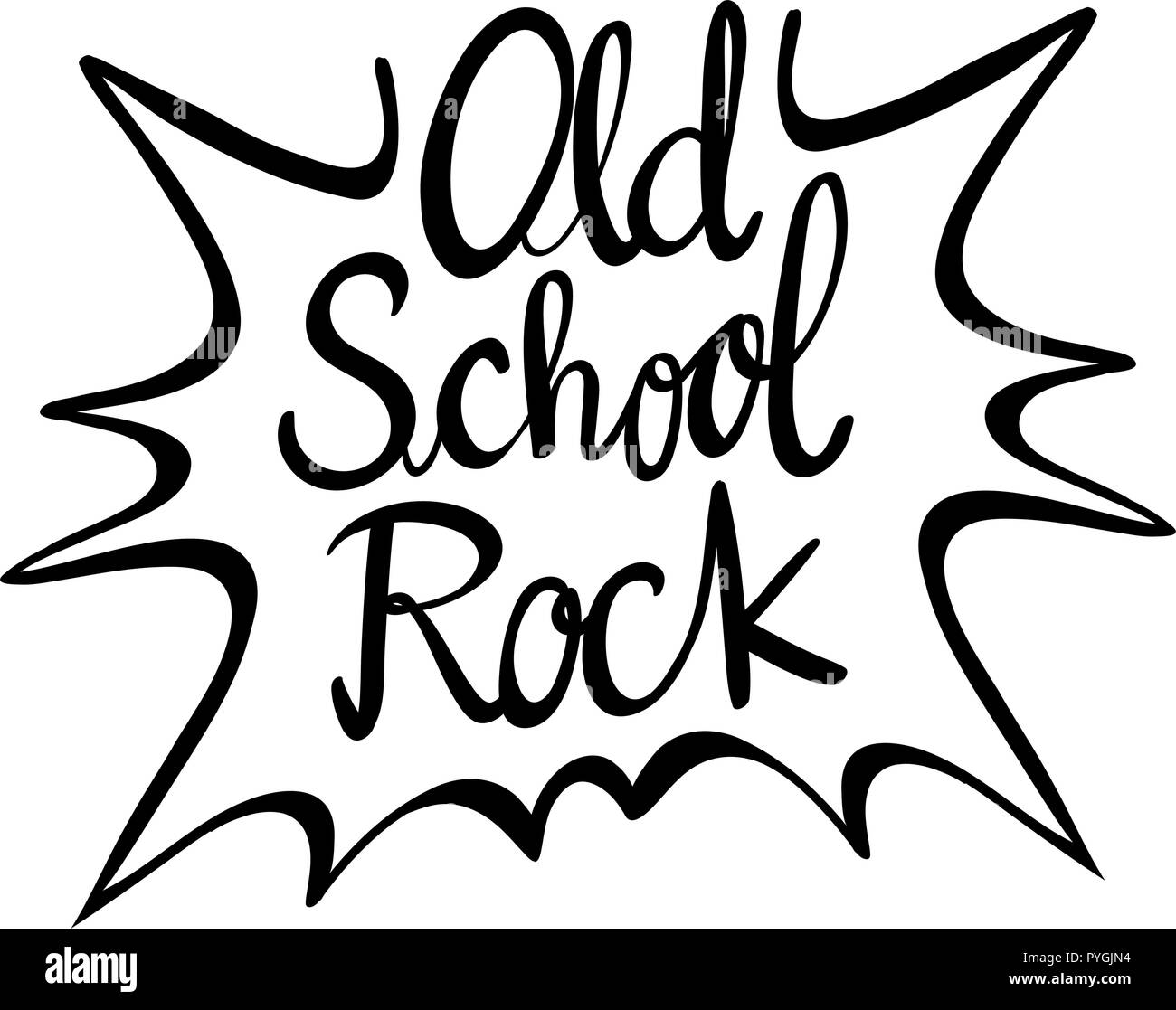 Word expression for old school rock illustration Stock Vector Image ...