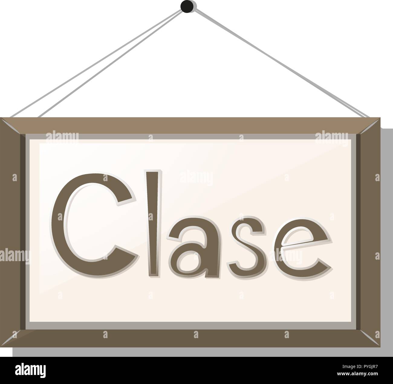 Closed sign hanging on the wall illustration Stock Vector Image & Art ...