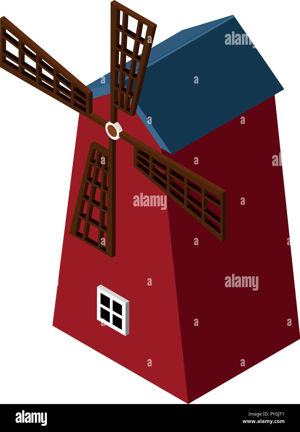 3D design for red windmill illustration Stock Vector Image & Art - Alamy