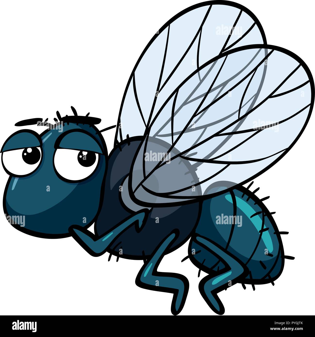 Sad housefly on white background illustration Stock Vector Image & Art ...
