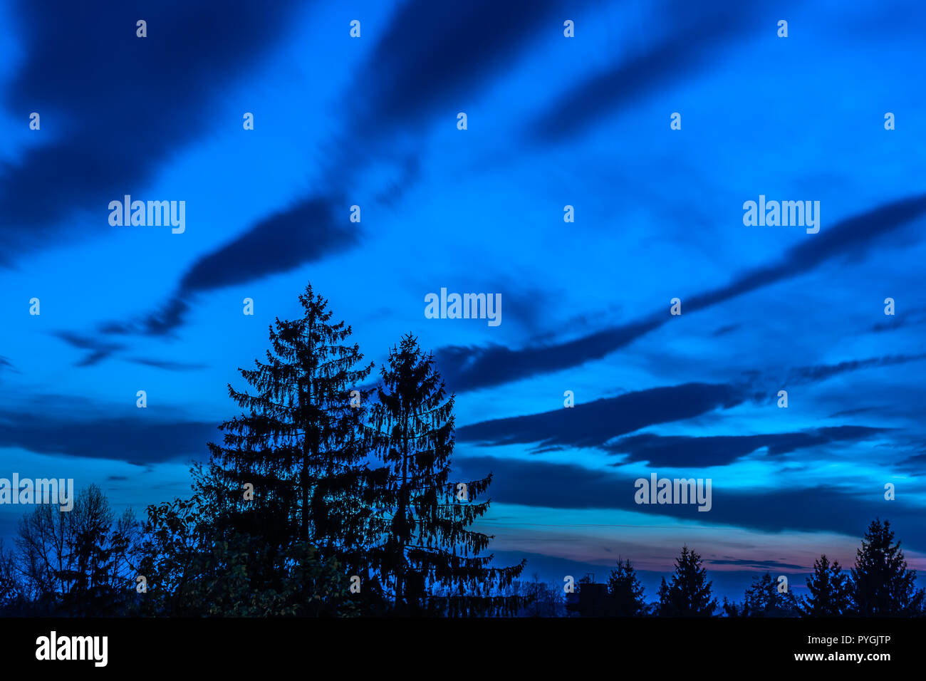 Sunset blue hour Stock Photo - Alamy
