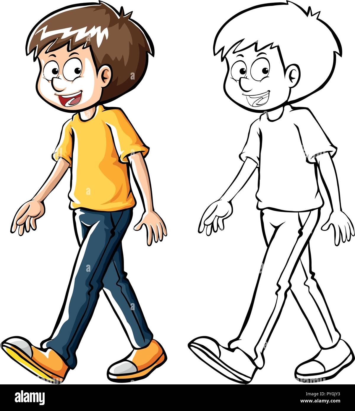 Doodle drawing for boy illustration Stock Vector Image & Art - Alamy