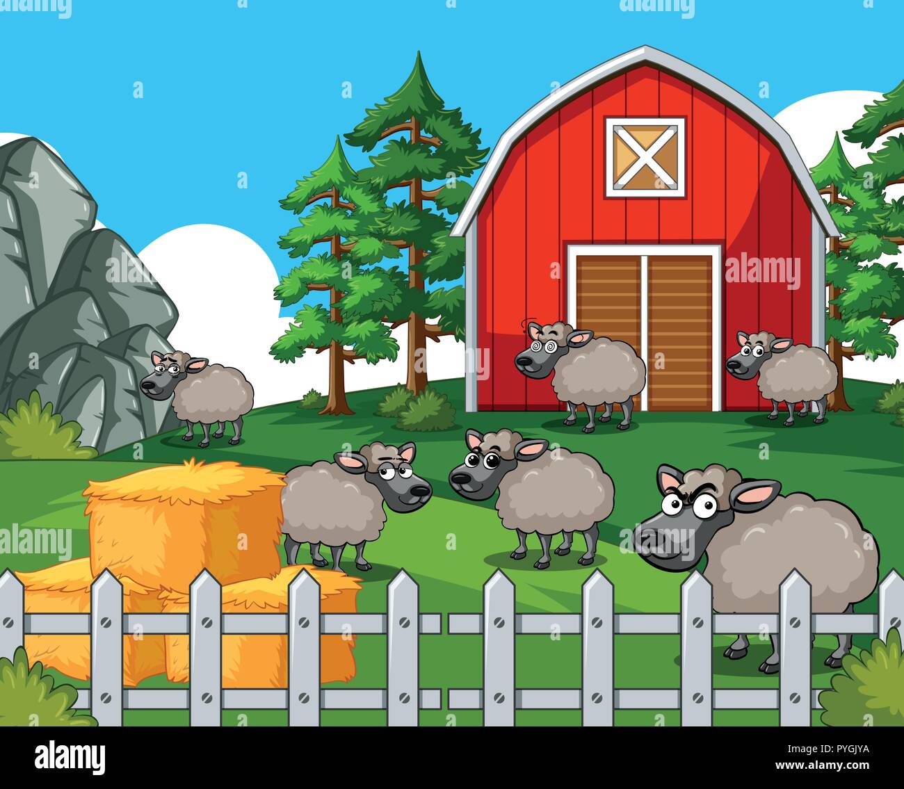 Sheep House Clipart