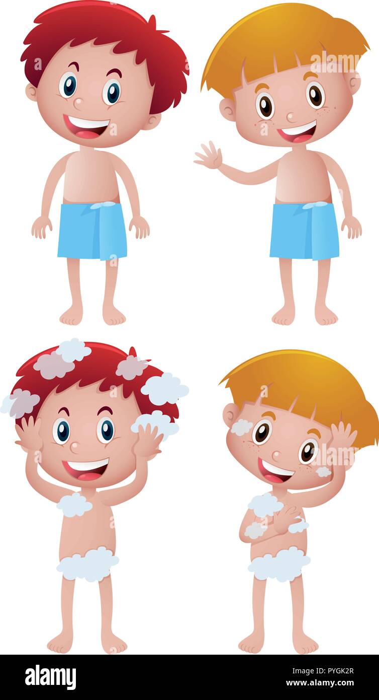 Boy washing up Stock Vector Images - Alamy