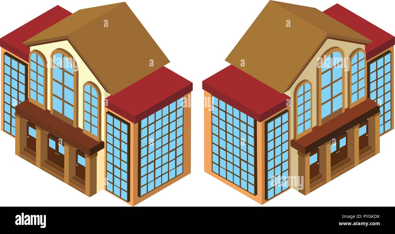3D design for building with lots of windows illustration Stock Vector ...