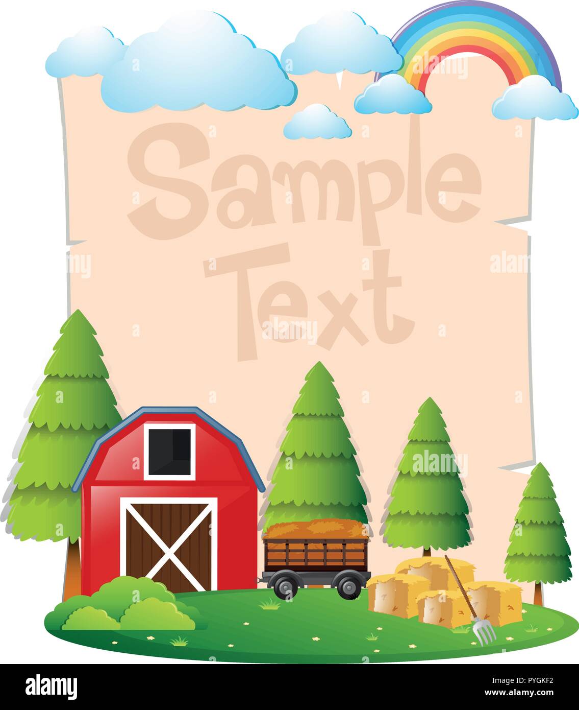 Farmyard barn cartoon hi-res stock photography and images - Alamy