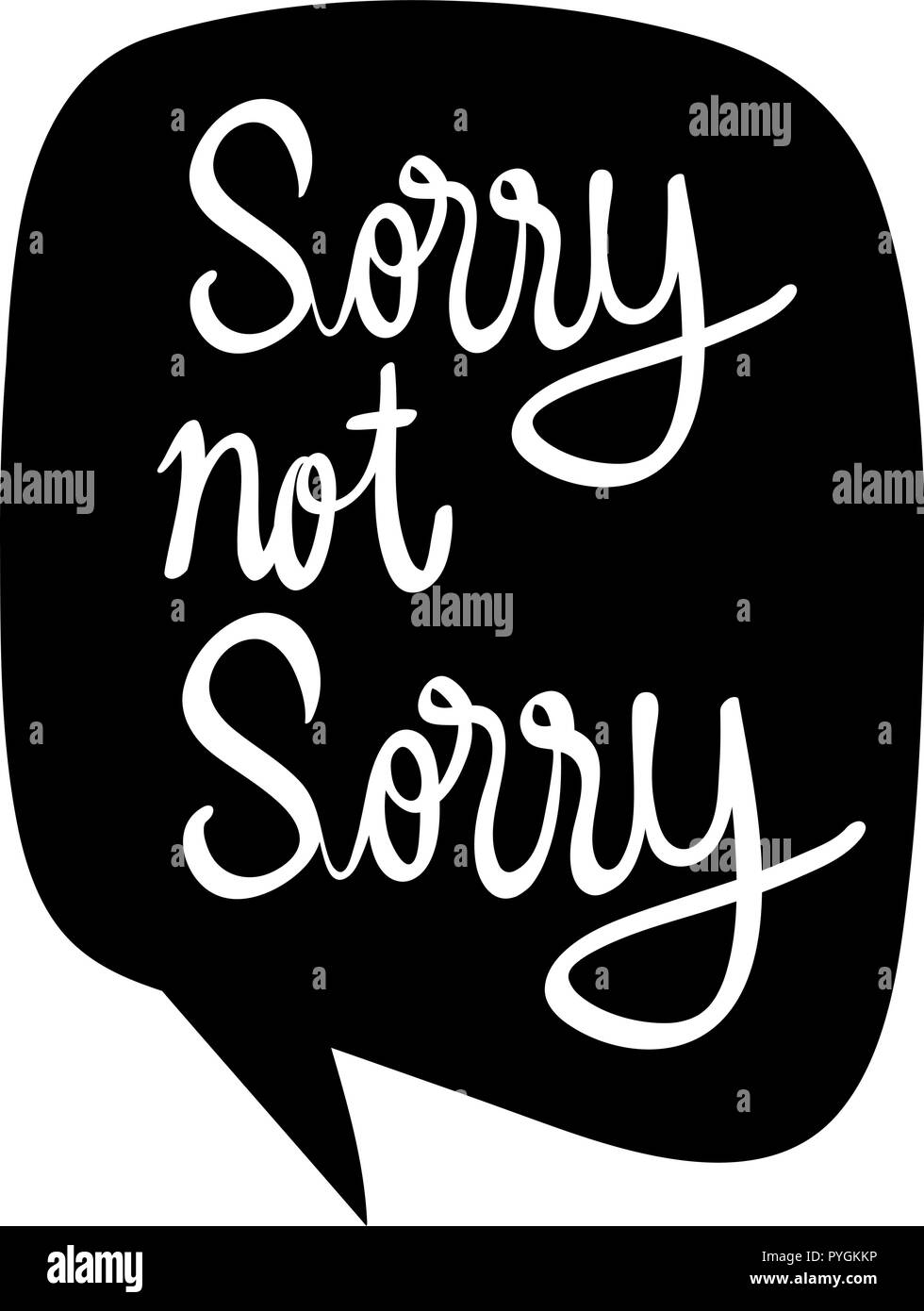 Word expressions for sorry and not sorry illustration Stock Vector ...