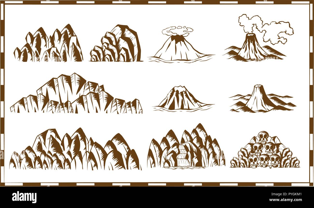 Waterfall map Stock Vector Images - Alamy