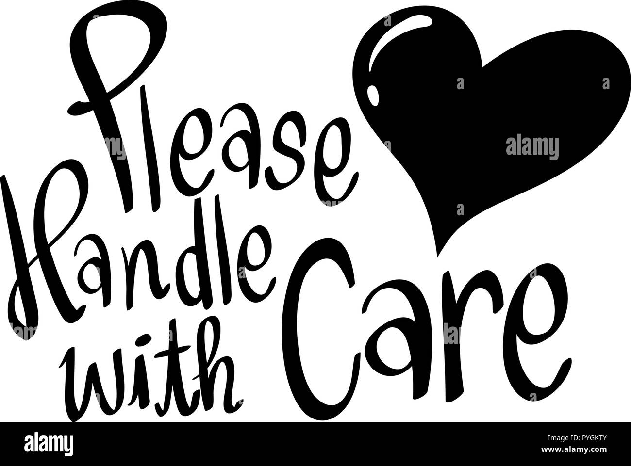 Word expression for please handle with care illustration Stock Vector ...