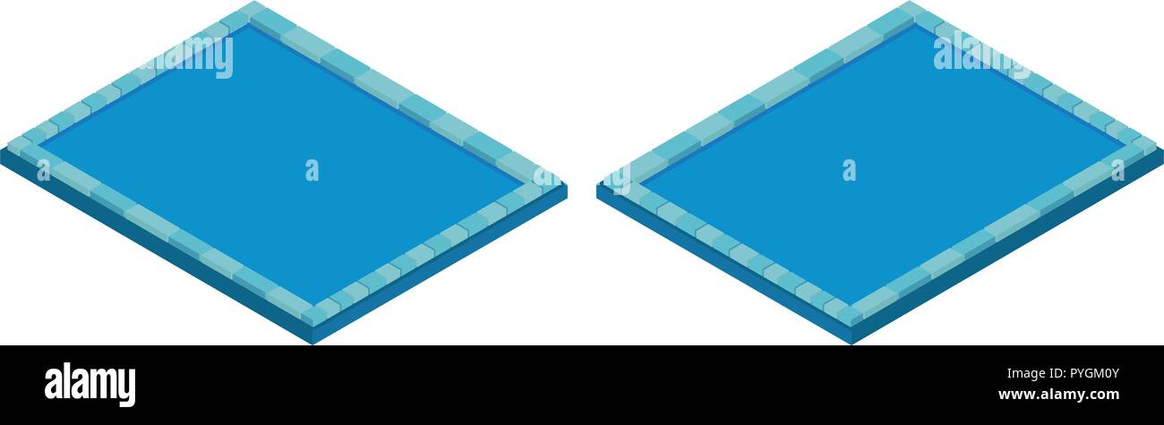 Swimming pool in two angles illustration Stock Vector Image & Art - Alamy