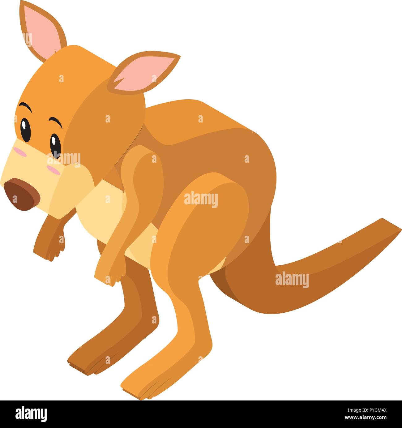 3D design for cute kangaroo illustration Stock Vector Image & Art - Alamy