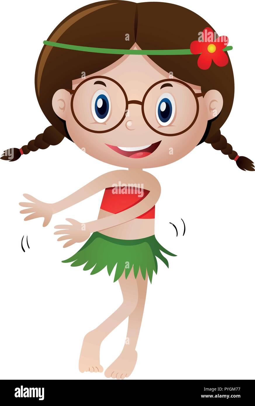 Little girl dancing alone illustration Stock Vector Image & Art - Alamy