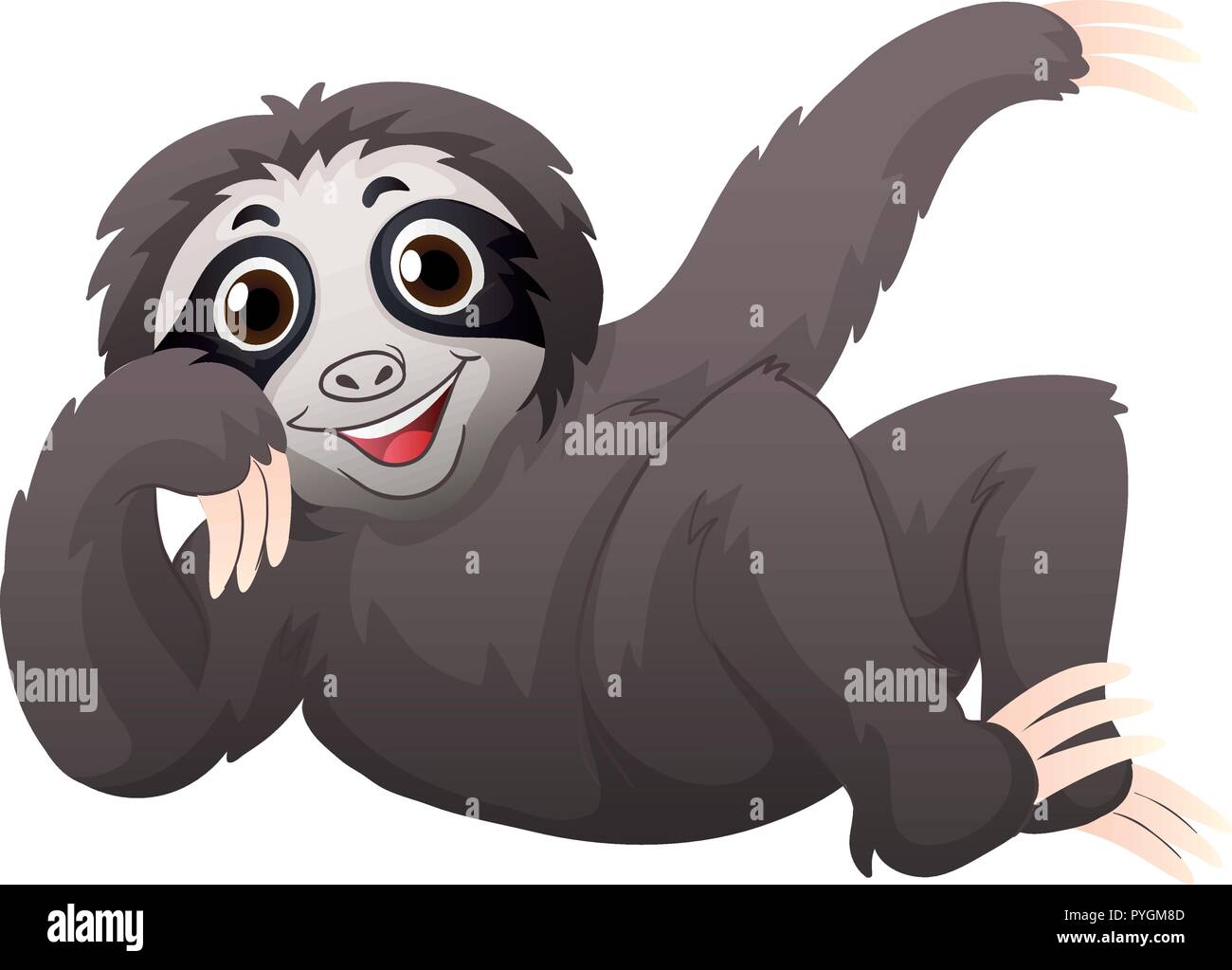 Sloth with happy face illustration Stock Vector Image & Art - Alamy