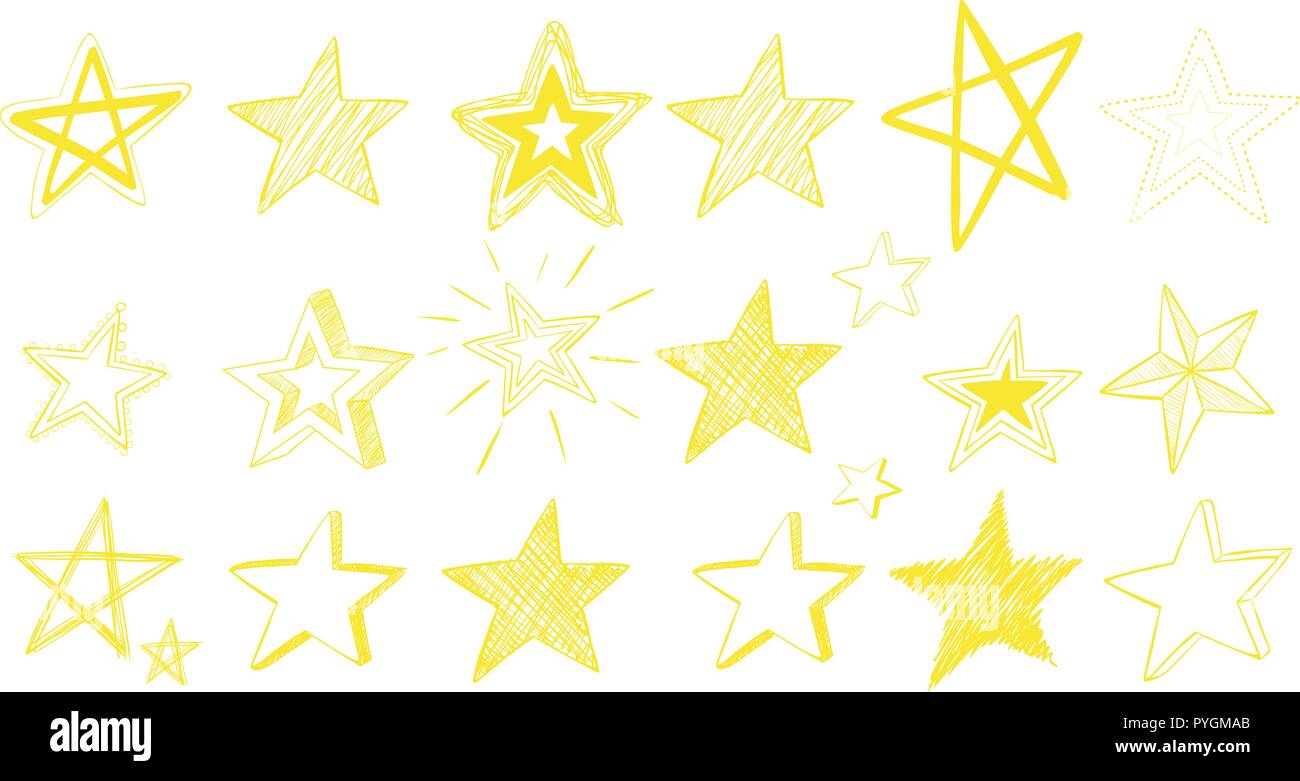 Doodle design for yellow stars illustration Stock Vector Image & Art ...