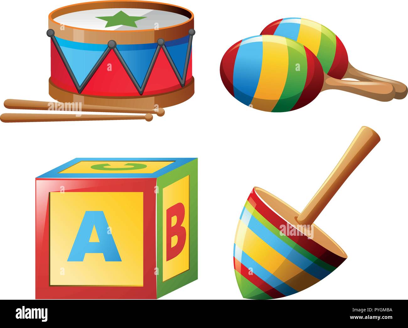 Kids play musical instruments Stock Vector Images - Alamy
