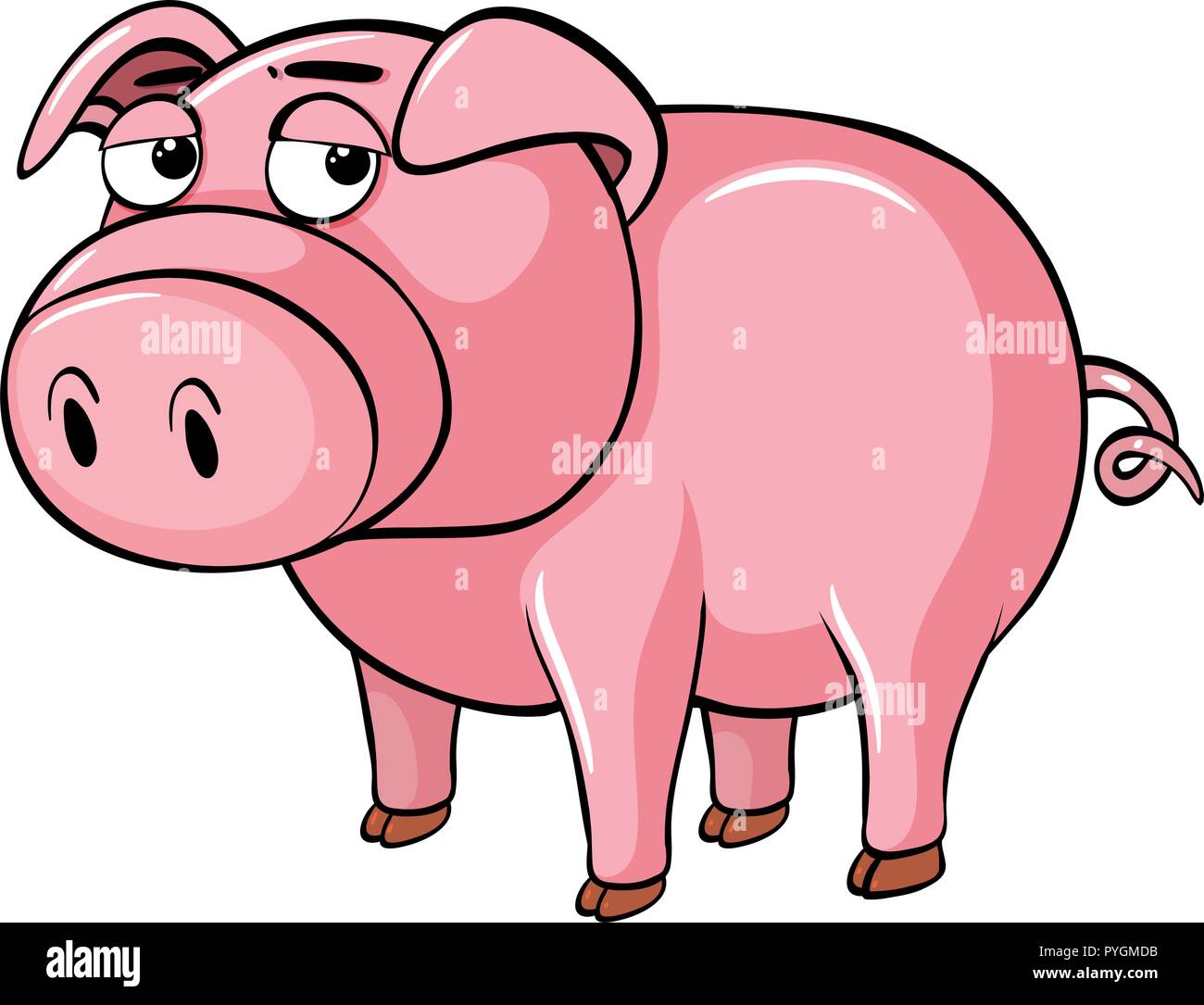 Pig with sleepy eyes illustration Stock Vector Image & Art - Alamy