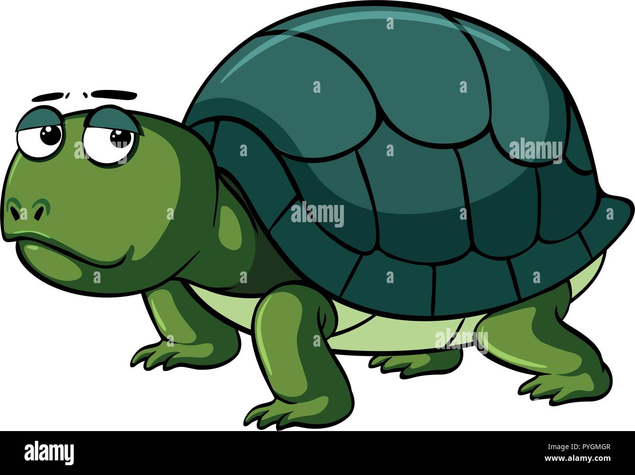 Sad turtle on white background illustration Stock Vector Image & Art ...