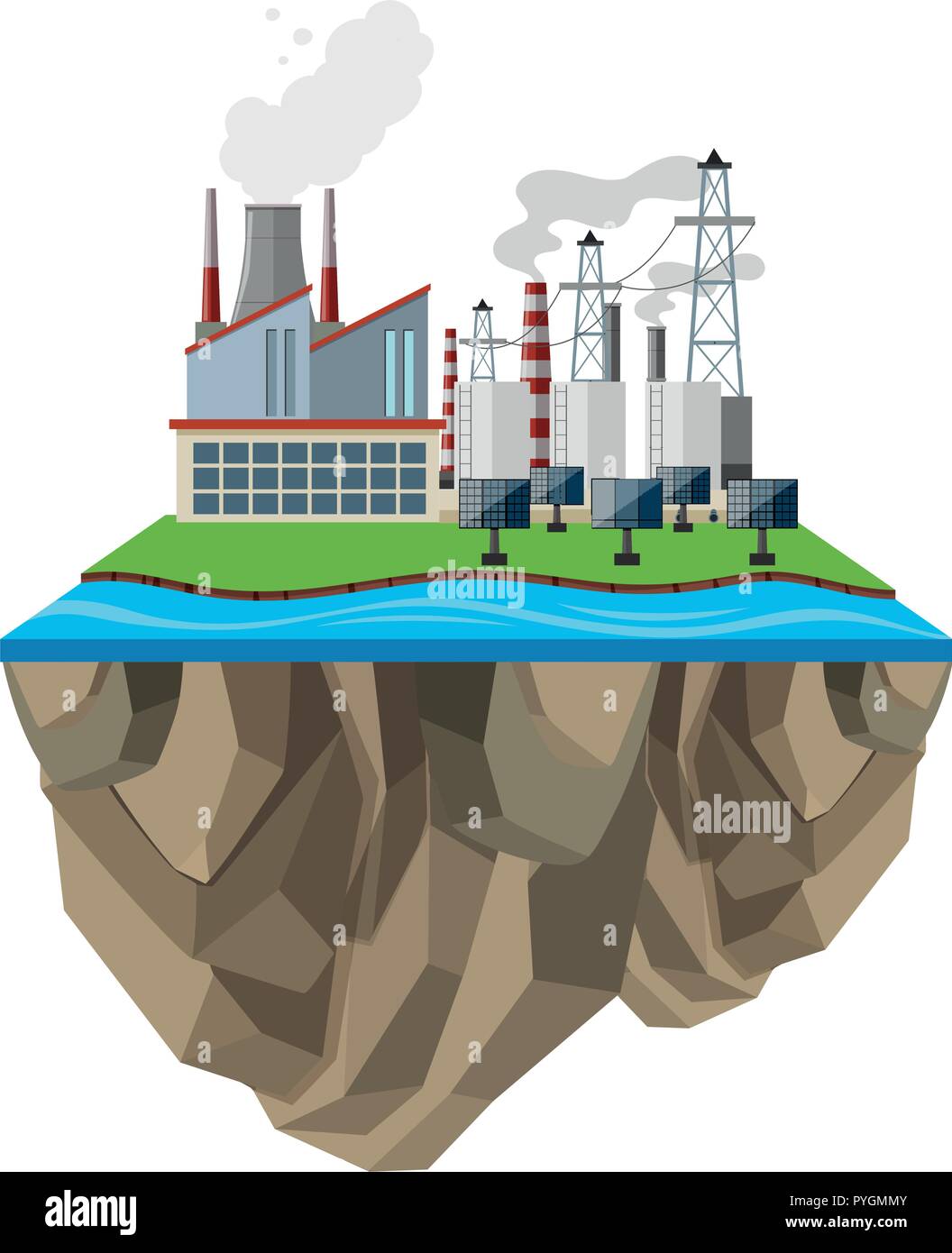 River factory pollution Cut Out Stock Images & Pictures - Alamy