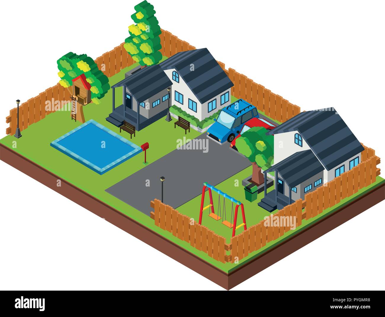 Swing perspective Stock Vector Images - Alamy