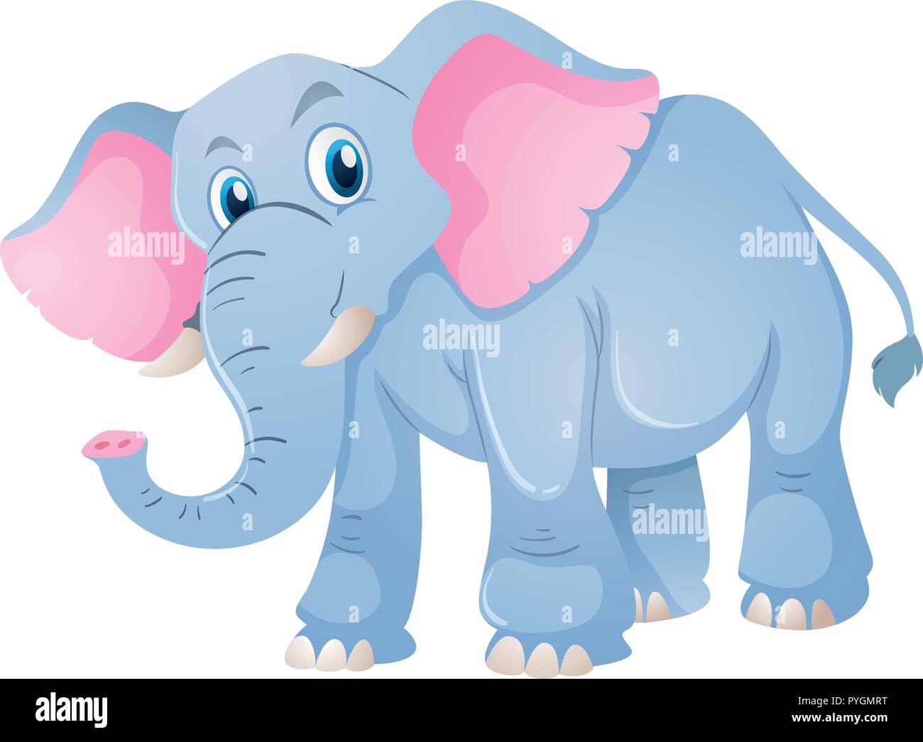 Blue elephant on white background illustration Stock Vector Image & Art ...