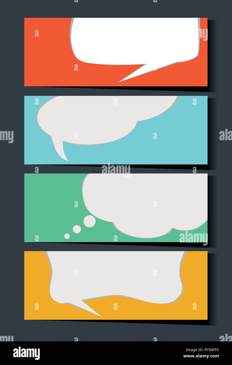Card design template with bubble speeches illustration Stock Vector ... Card design template with bubble speeches illustration Stock Vector ...