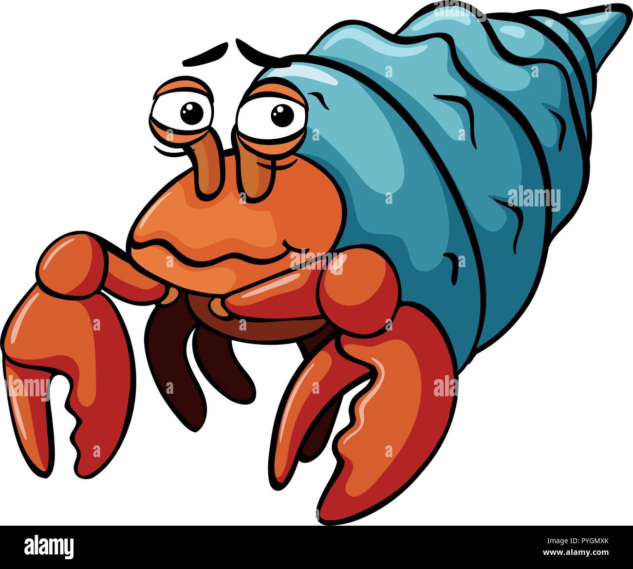 Hermit crab drawing Stock Vector Images - Alamy
